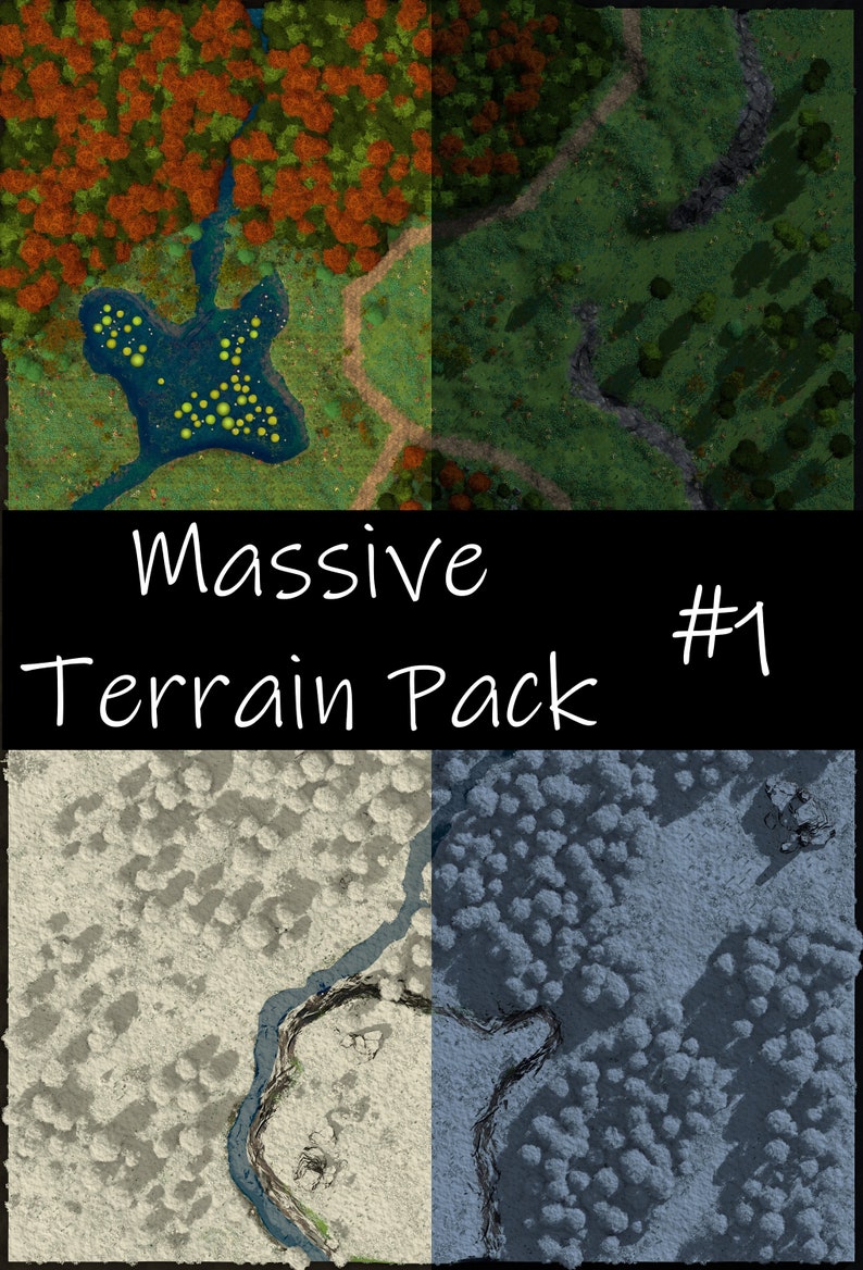 Massive Terrain Pack 1, Dnd Battle Map, D&D, Battle Map, Dungeons and ...
