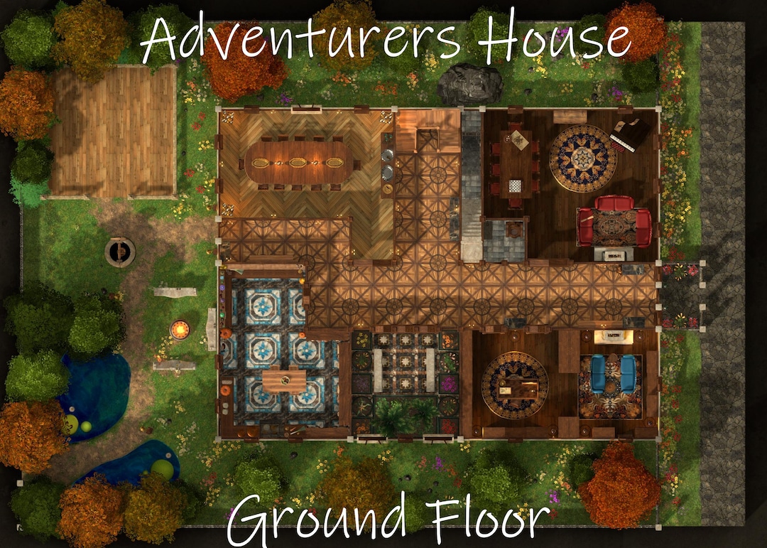 Adventurers House, Dnd Battle Map, D&D, Battle Map, Dungeons and ...