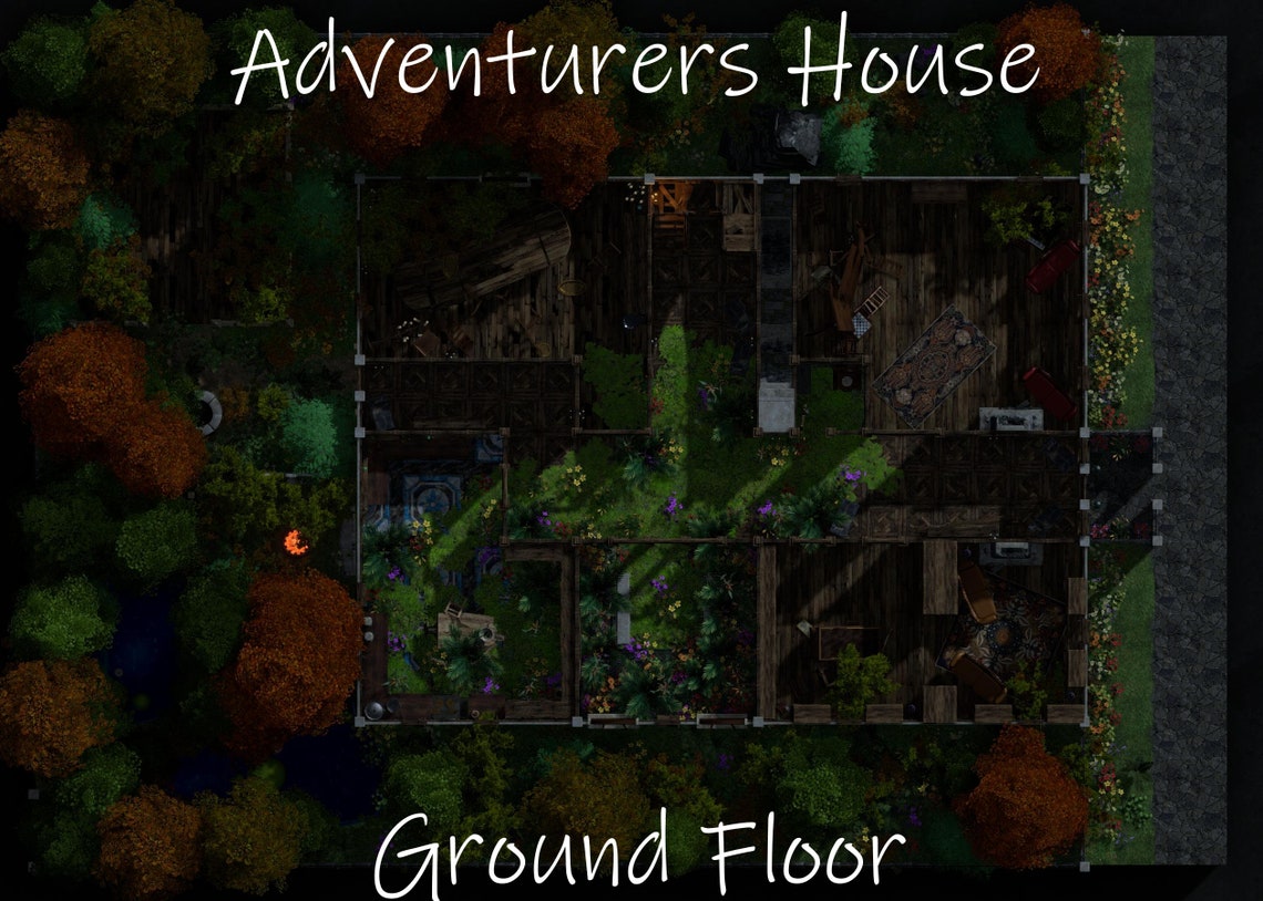 Adventurers House, Dnd Battle Map, D&D, Battle Map, Dungeons and ...