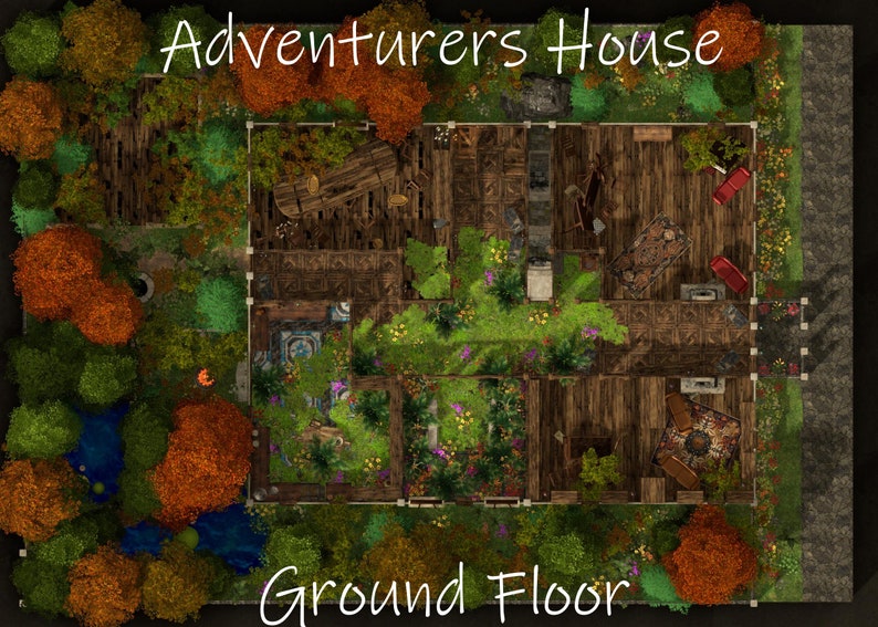 Adventurers House, Dnd Battle Map, D&D, Battle Map, Dungeons and ...