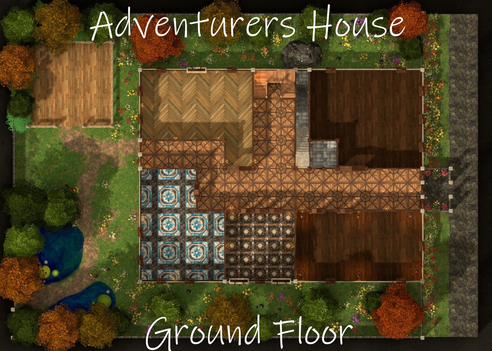 Adventurers House, Dnd Battle Map, D&D, Battle Map, Dungeons and ...