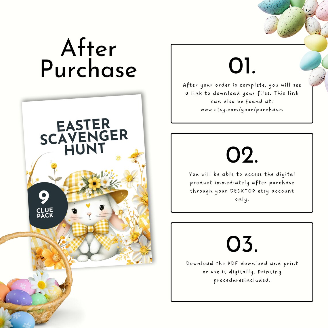 Easter Scavenger Hunt for Kids With Easter Bunny Letter - Printable PDF ...