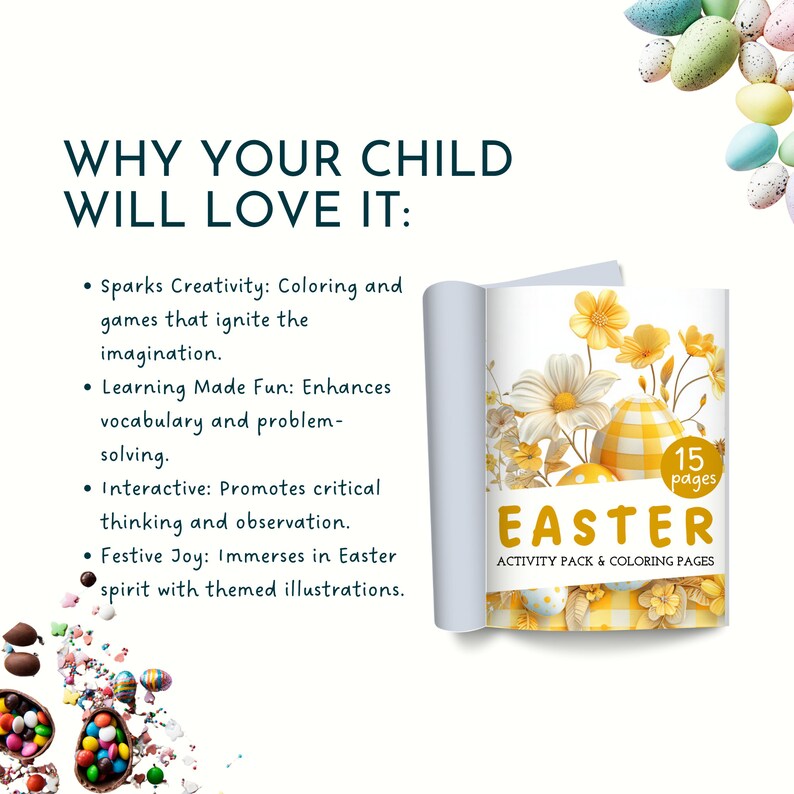 12 Easter Kids Activity Bundle - Children's Games and Coloring Pack ...