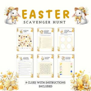 Easter Scavenger Hunt for Kids With Easter Bunny Letter - Printable PDF ...