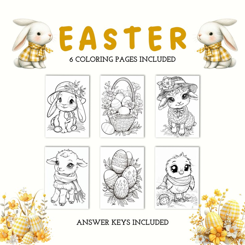 12 Easter Kids Activity Bundle - Children's Games and Coloring Pack ...