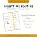 Toddler Nighttime Routine Chart, Visual Schedule for Kids, Bedtime ...