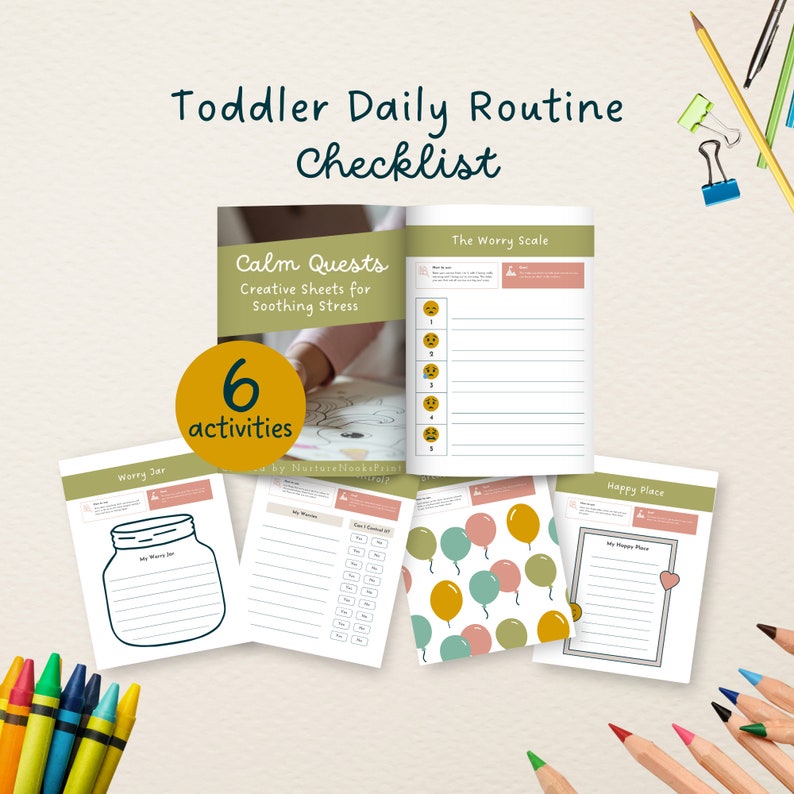 Kids Stress Relief Activities Bundle: Calm Quests Creative Sheets for ...