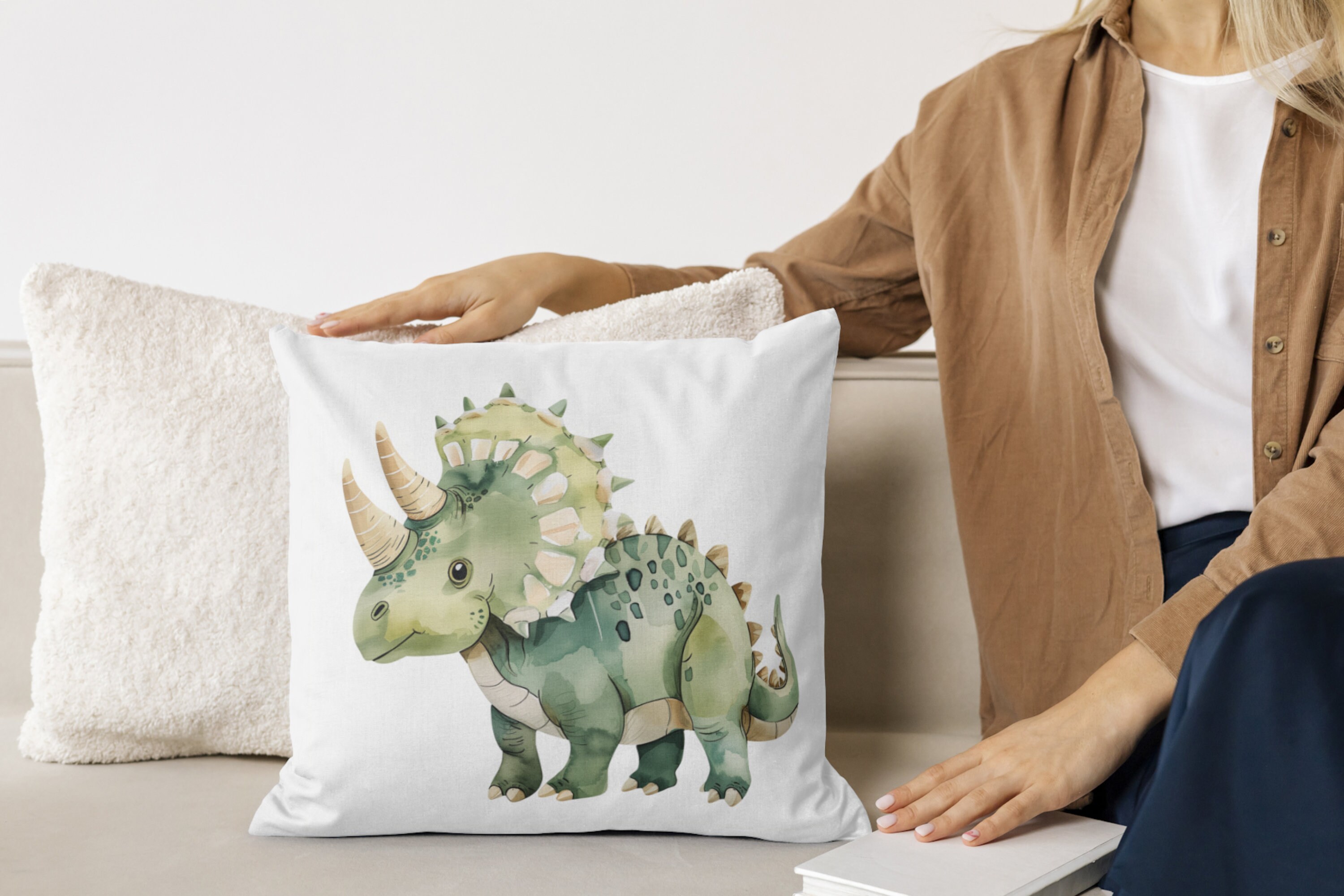 Watercolor Dinosaur Clipart Bundle Cute Dino Clip Art Dinosaur Birthday ...