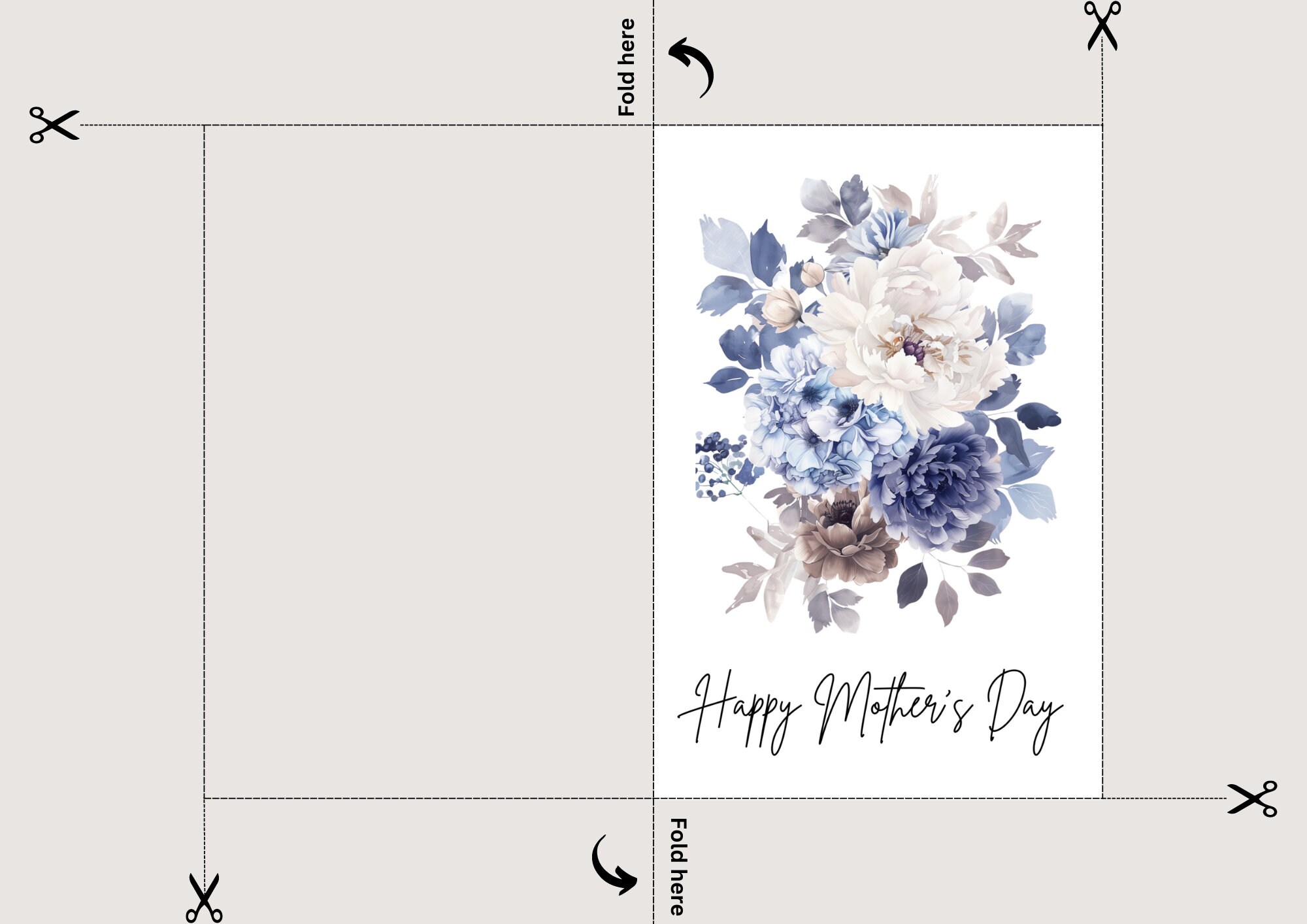 Mother's Day Printable Card Digital Mothers Day Card Greeting Card ...