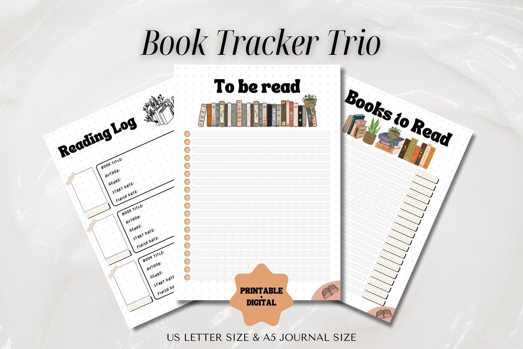 Book Tracker Bundle | TBR List | Books to Read | Reading Log ...