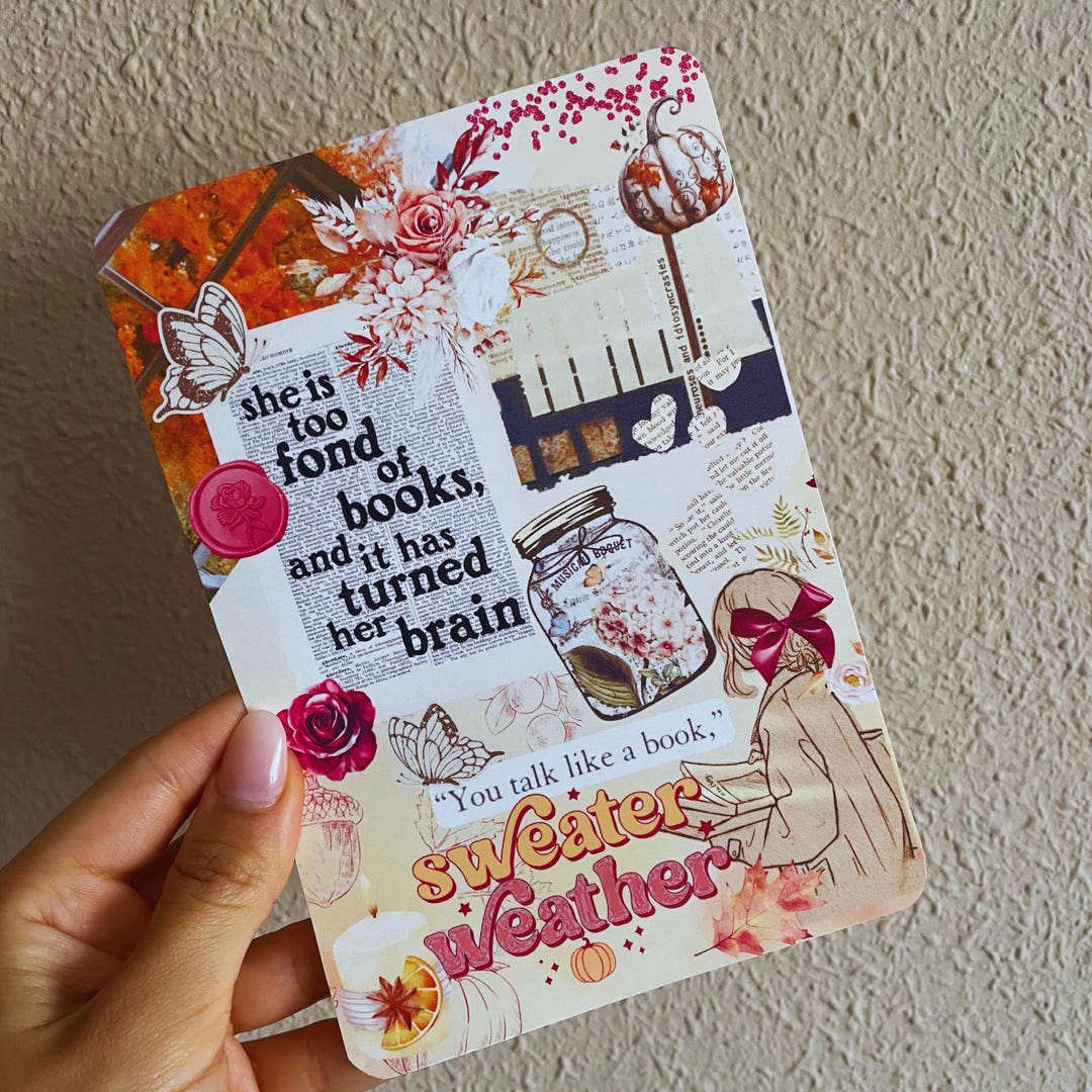 Fall Kindle Case Insert: Vintage Bookish Theme (printable) - Etsy