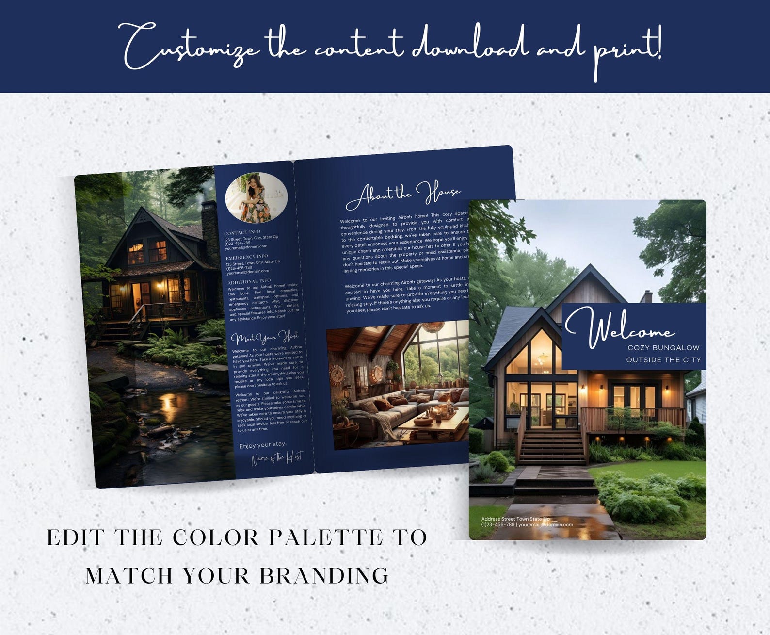 Customizable Airbnb Welcome Booklet Template | Host Welcome Guide ...