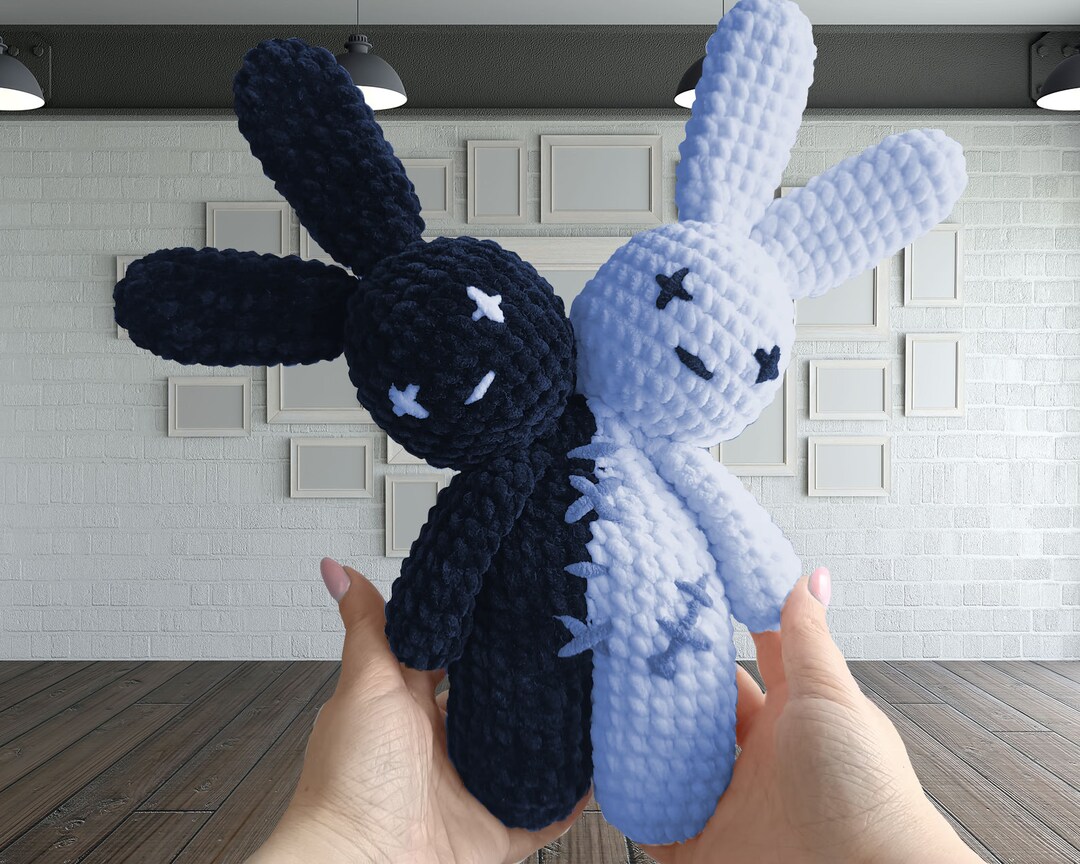 Bad Bunny Two Headed Plushie Crochet Pattern, Two-headed Bunny Crochet ...