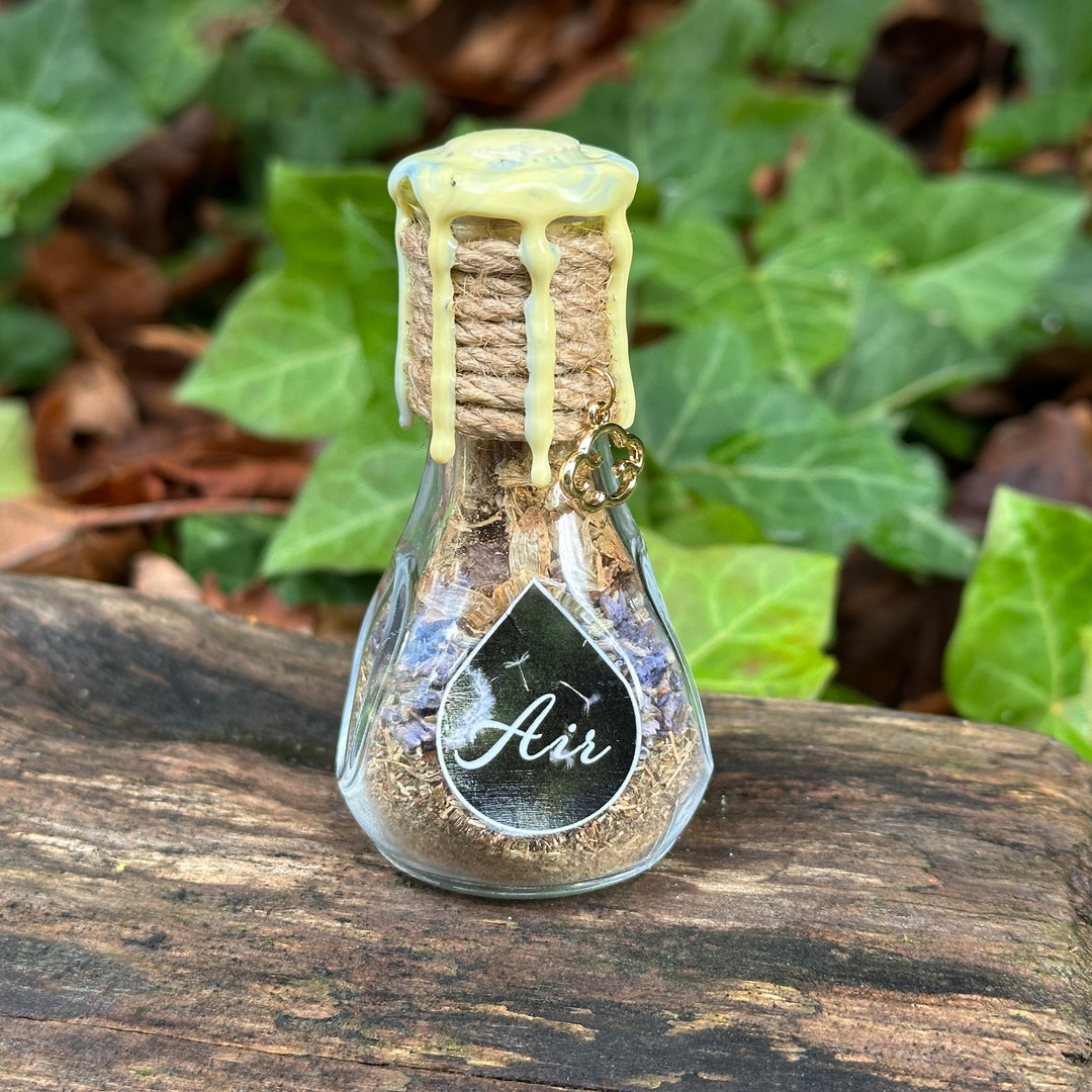 Air Element Spell Jar | Witchcraft Altar Decor | Wiccan Pagan Tools ...