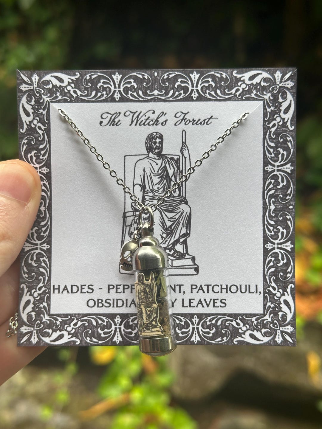 Hades Spell Jar Pendant Necklace | Greek Mythology Gods Jewelry ...