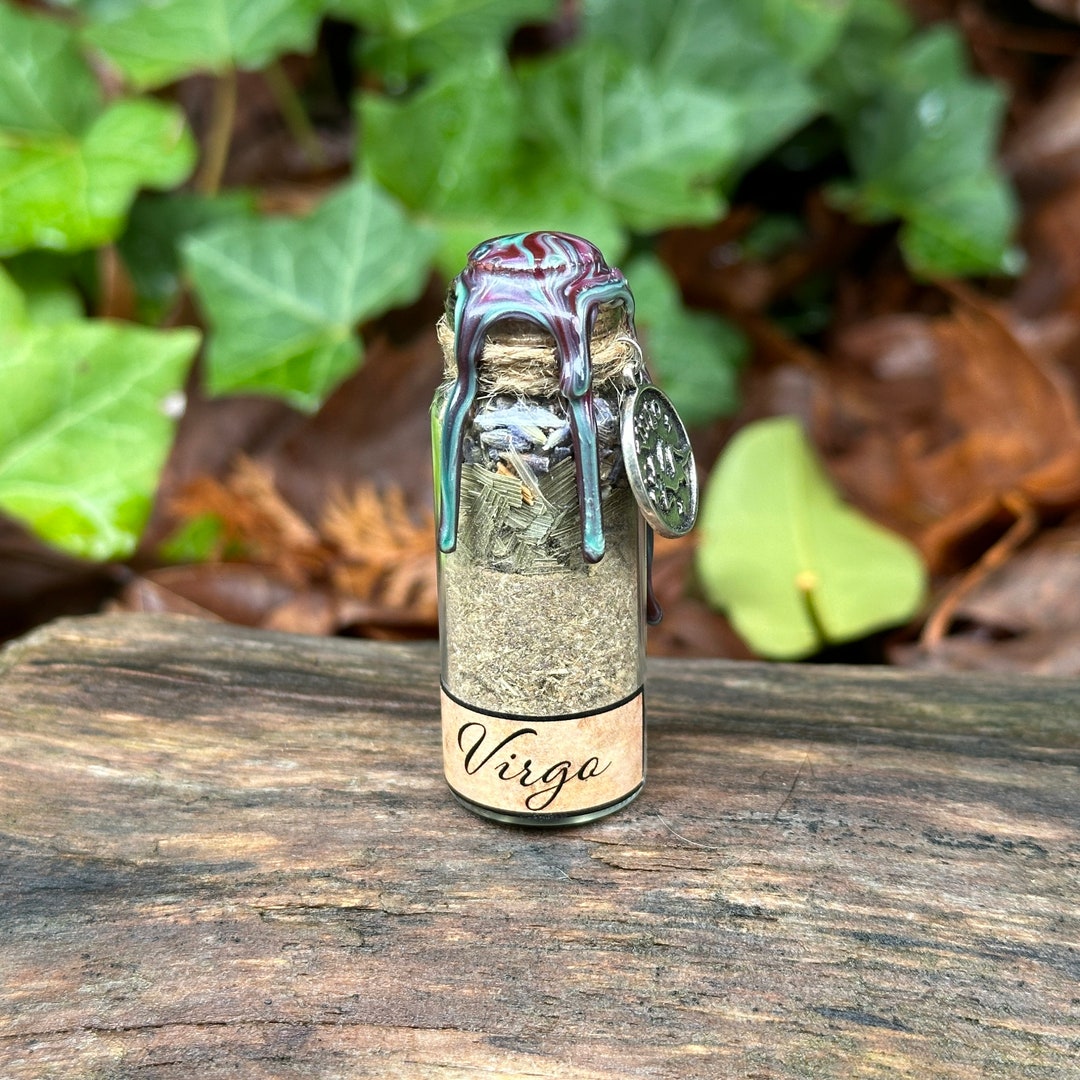 Virgo Spell Jar | Zodiac Signs | Witchcraft Altar Decor | Wiccan Pagan ...