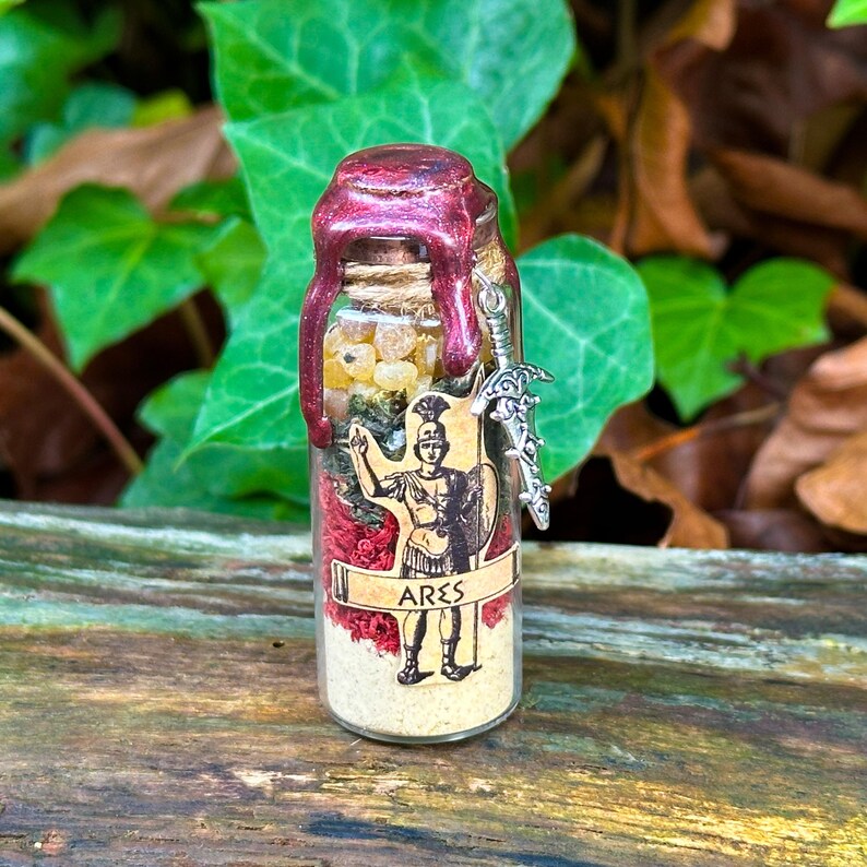Ares Spell Jar | Greek Mythology | Witchcraft Altar Magic Decor ...