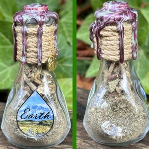 EARTH Element Spell Jar | Altar Magic Decor | Witchcraft Spell Jar ...