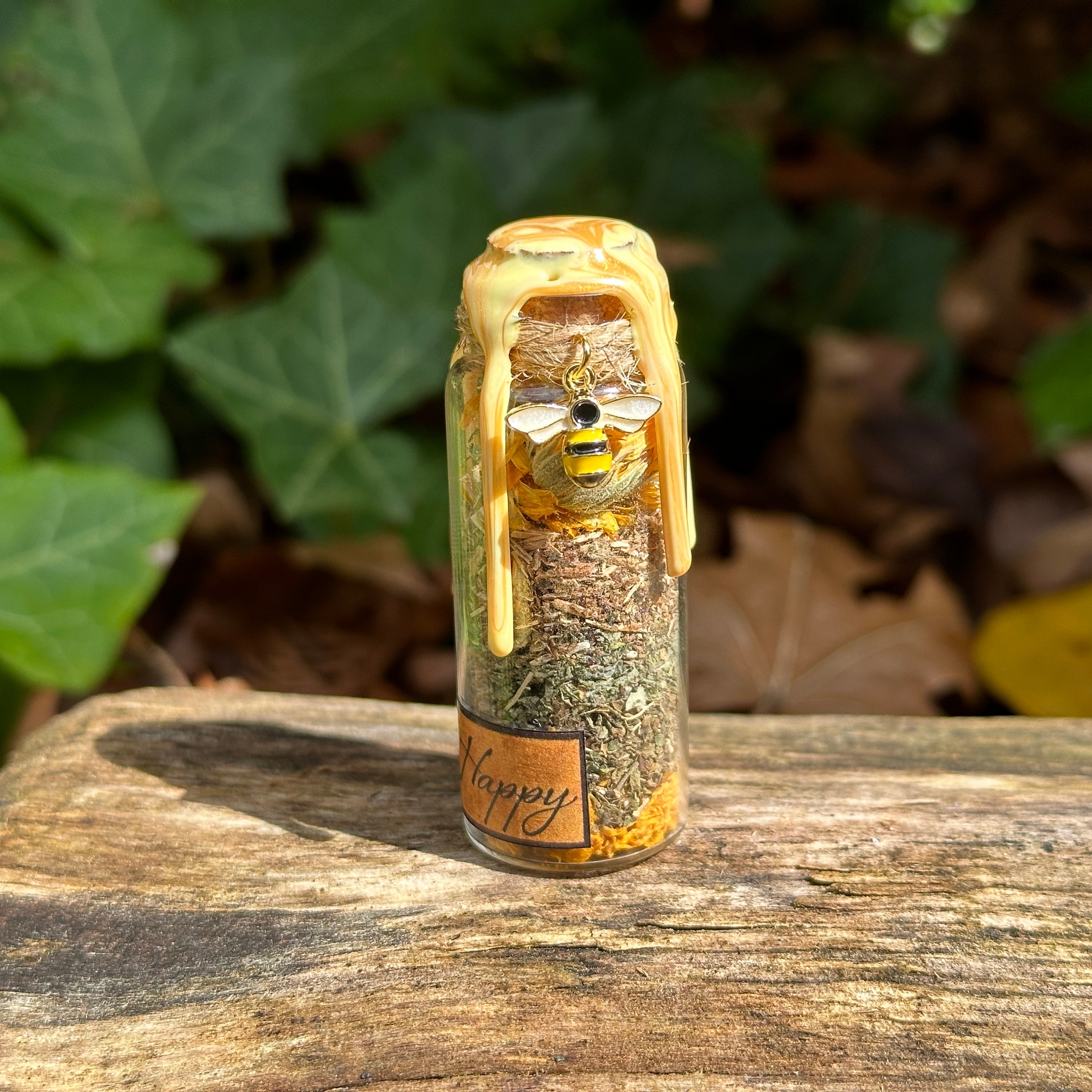 HAPPINESS Spell Jar Love Spell Altar Magic Decor Witchcraft Spell Jar ...