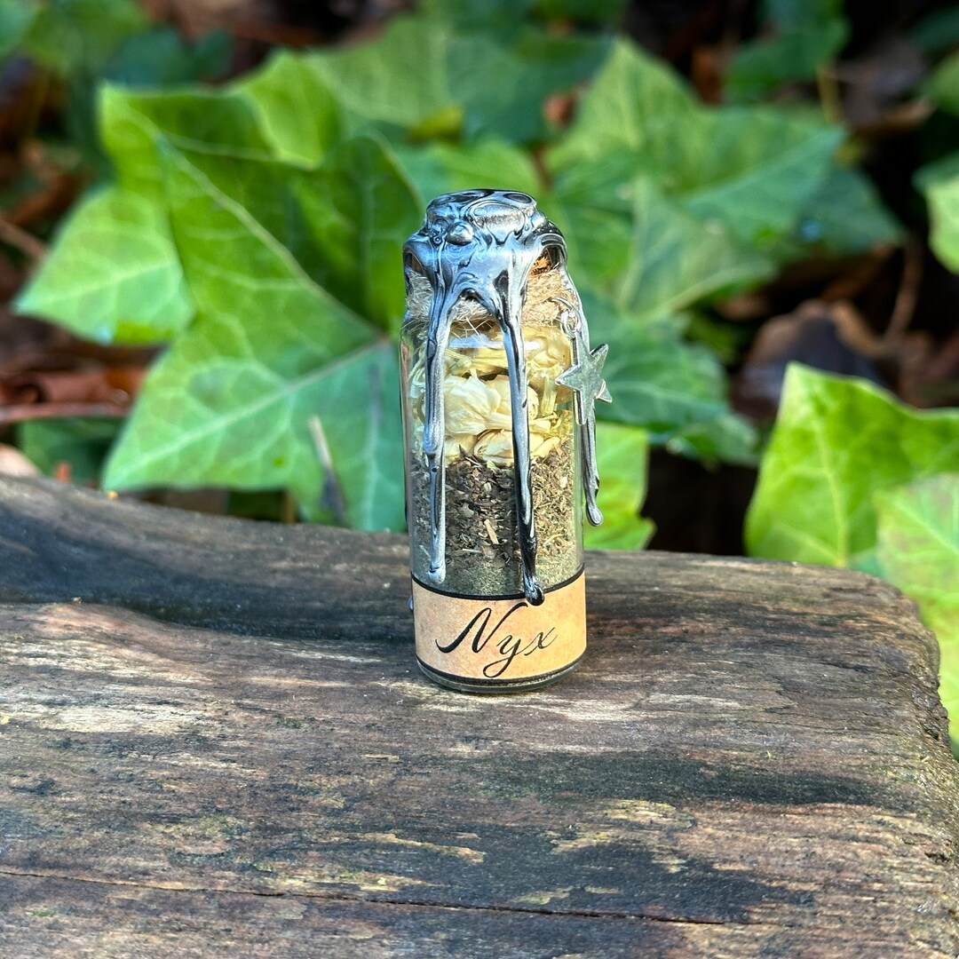 Nyx Spell Jar | Greek Mythology | Witchcraft Altar Magic Decor | Wiccan ...