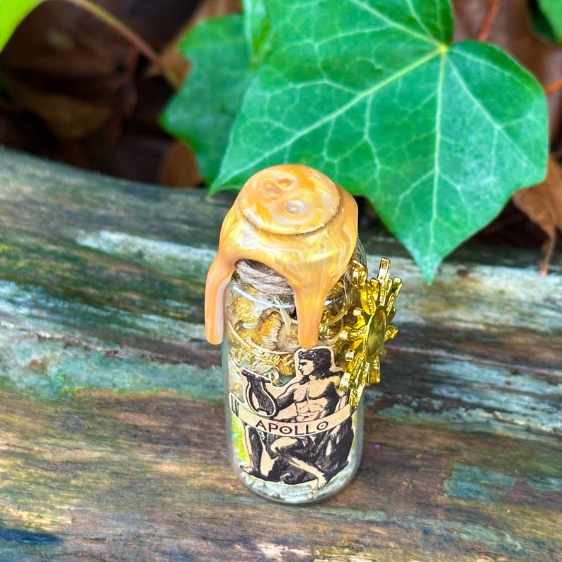 Apollo Spell Jar | Greek Mythology | Witchcraft Altar Magic Decor ...