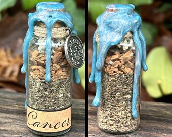 PISCES Spell Jar Zodiac Signs Spell Jar Altar Magic Decor Witchcraft ...