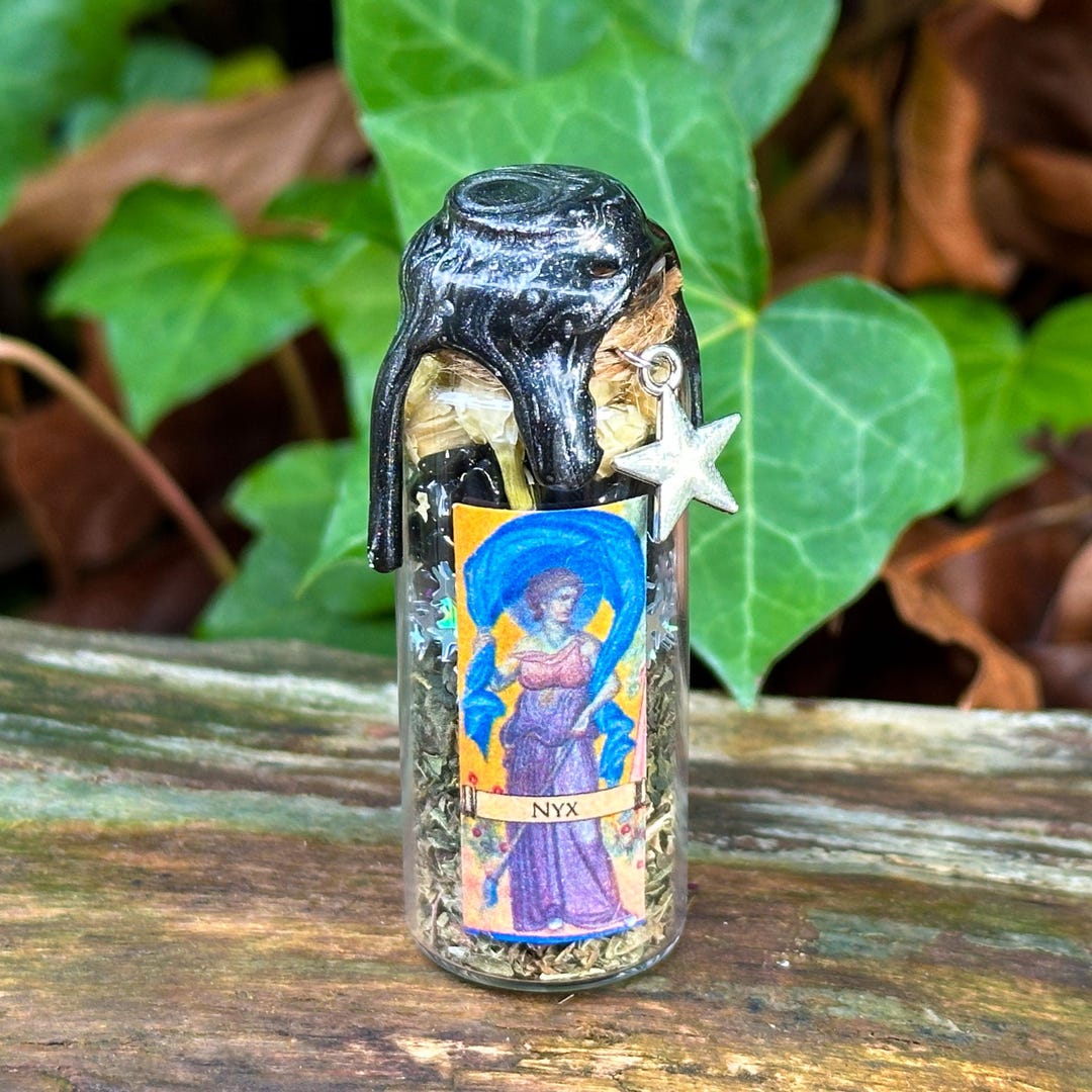 Nyx Spell Jar | Greek Mythology | Altar Magic Decor | Witchcraft Wiccan ...