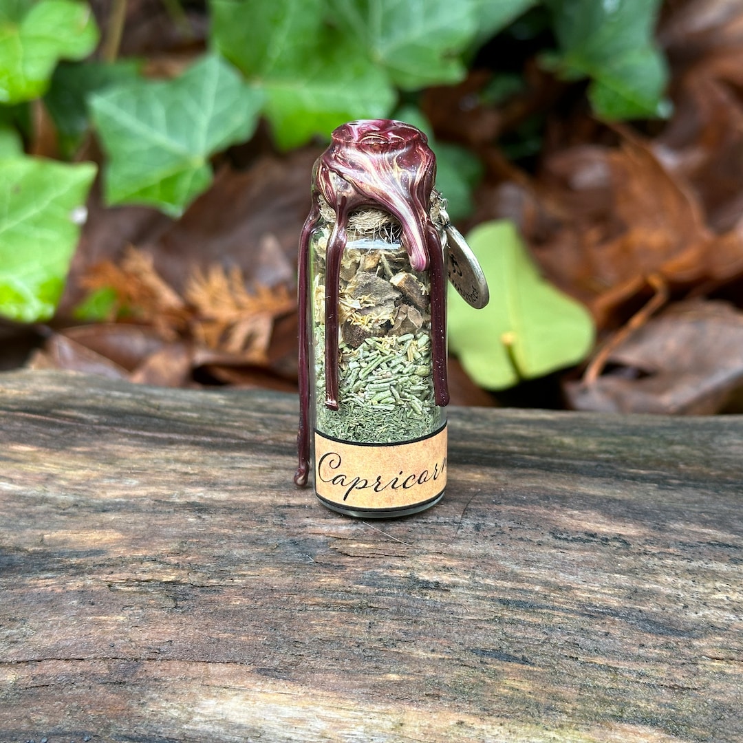 Capricorn Spell Jar | Zodiac Sign | Witchcraft Altar Magic Decor ...