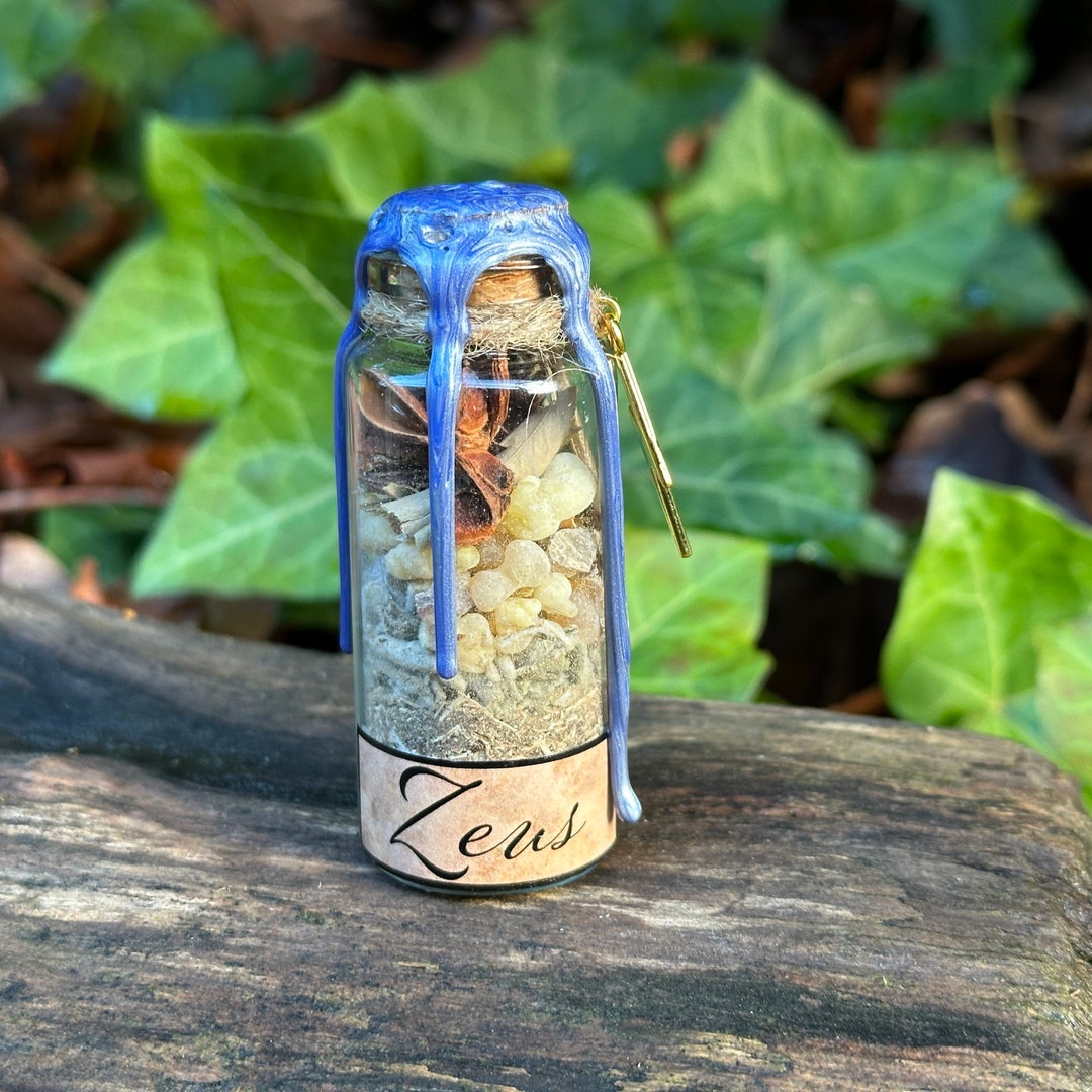 Zeus Spell Jar | Greek Mythology | Witchcraft Altar Magic Decor ...