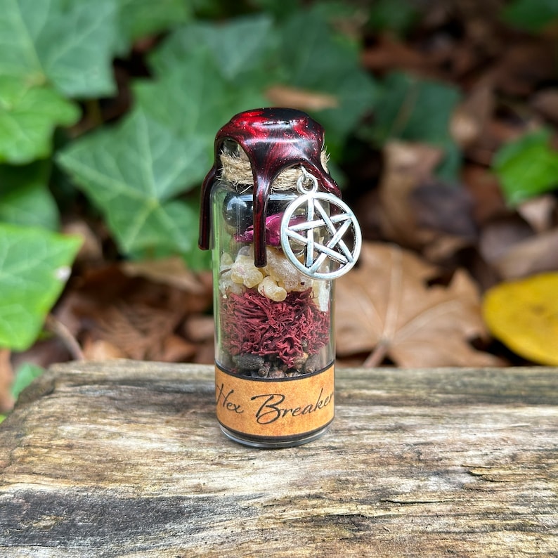 Hex Breaker Spell Jar | Witchcraft Altar Decor | Hex Removal ...