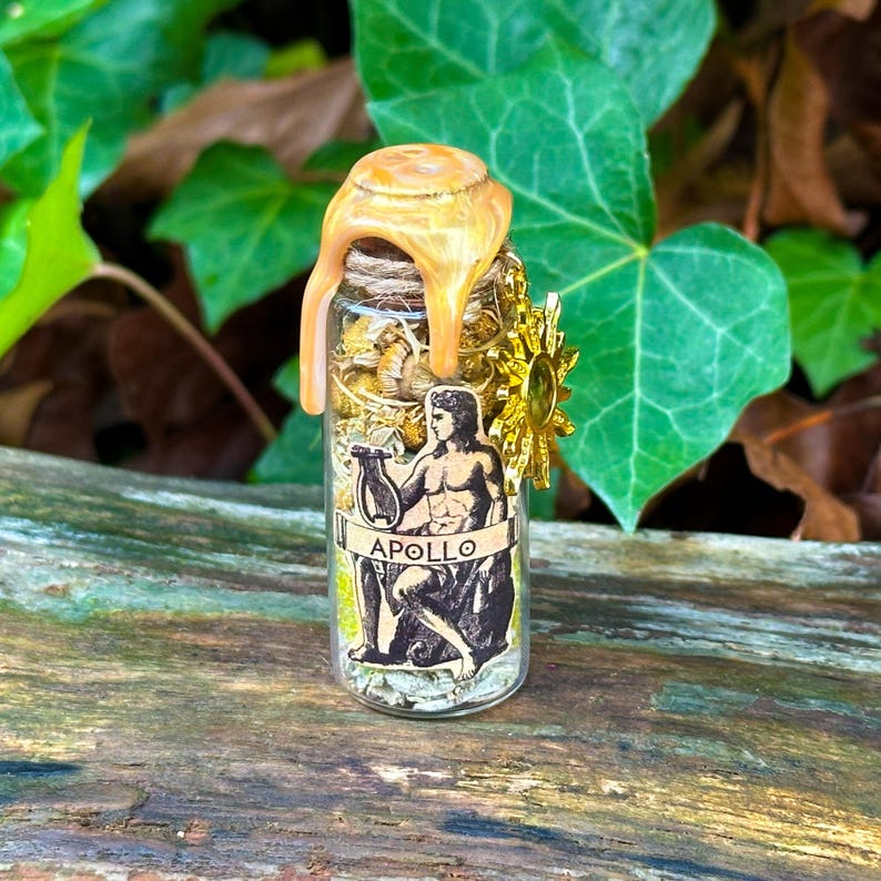 Apollo Spell Jar | Greek Mythology | Witchcraft Altar Magic Decor ...