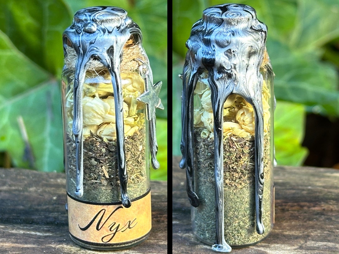 NYX Spell Jar | Greek Goddess Spell Jar | Altar Magic Decor ...