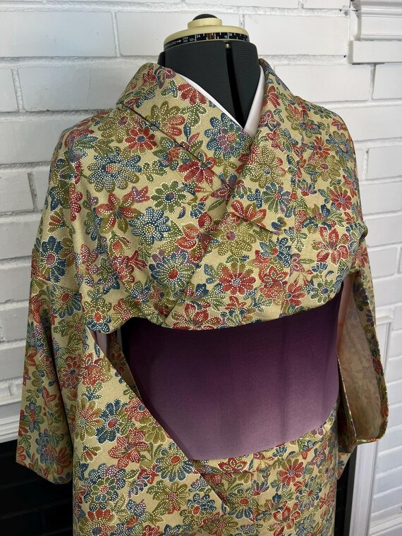 Vintage Japanese Hitoe (unlined) Kimono, Size: S-M, C… - Gem