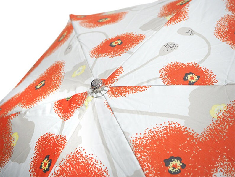 Japanese Folding PARASOL for Both Rain and Shine - Poppy Pattern - Etsy