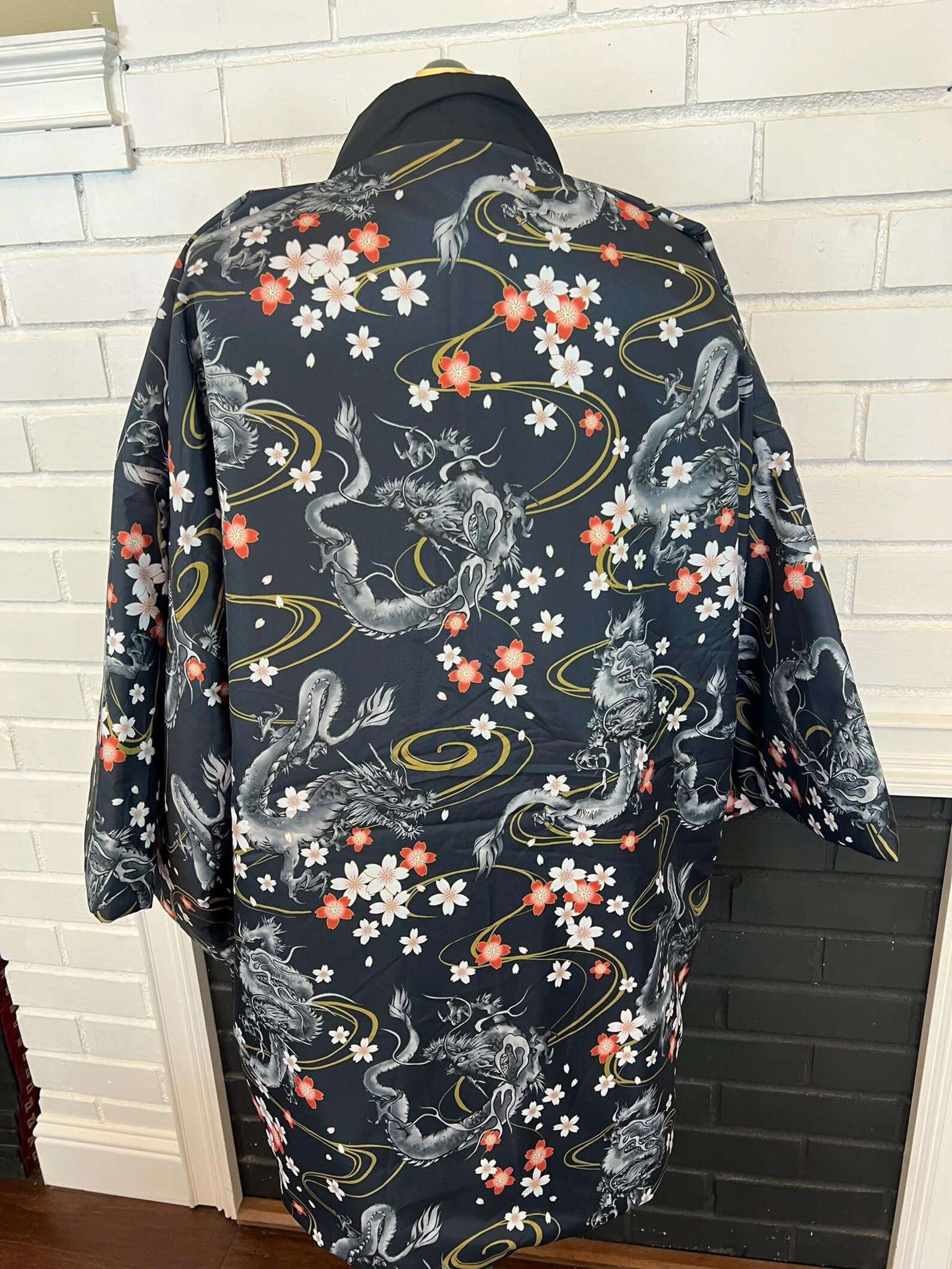 Japanese Hanten Jacket for Men Women, Padded Kimono Jacket, Reversible ...