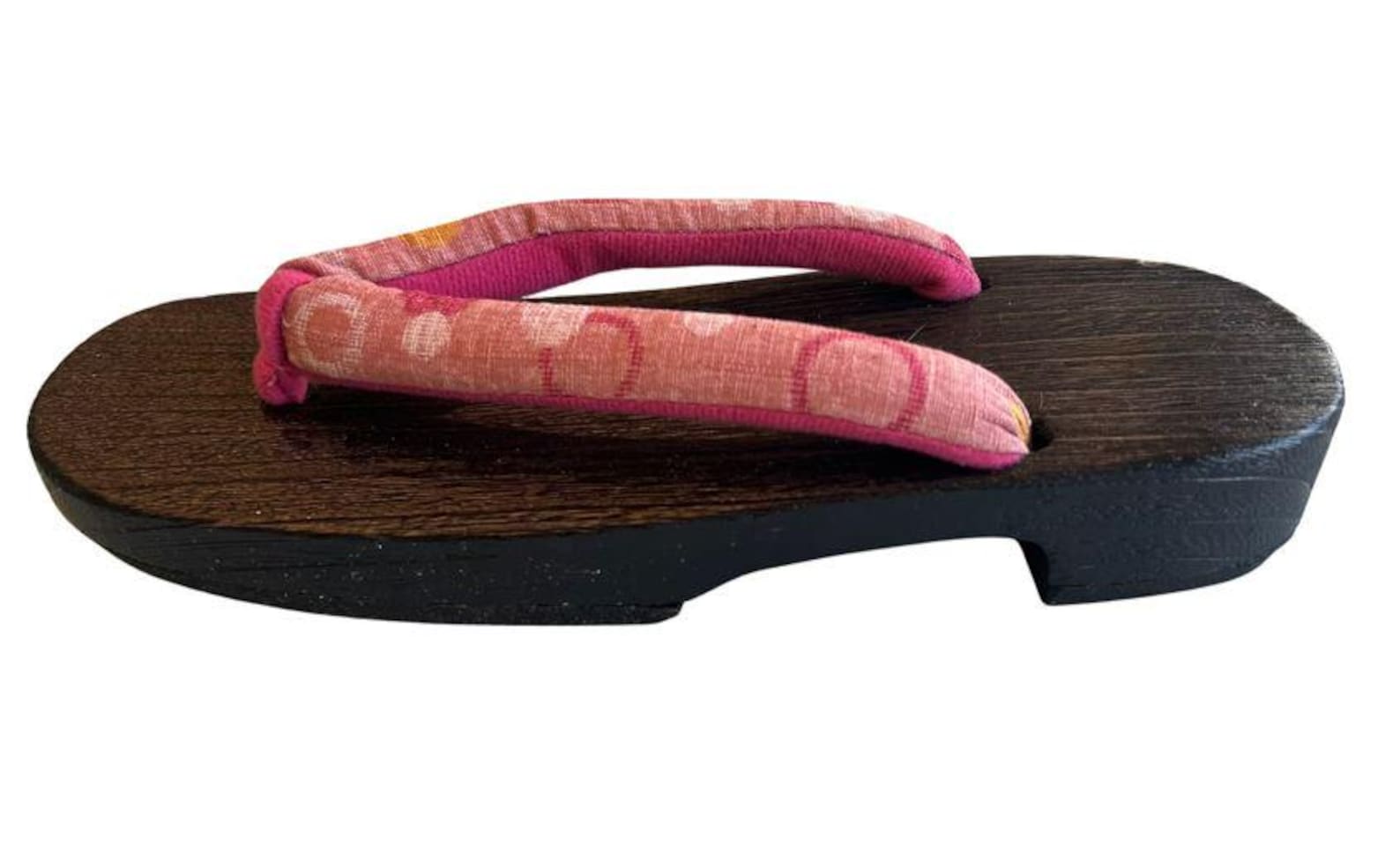 Japanese Women's Wooden Geta Sandals, Size M, Traditional Pink With a ...