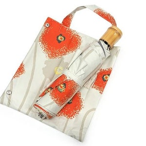 Japanese Folding PARASOL for Both Rain and Shine - Poppy Pattern - Etsy