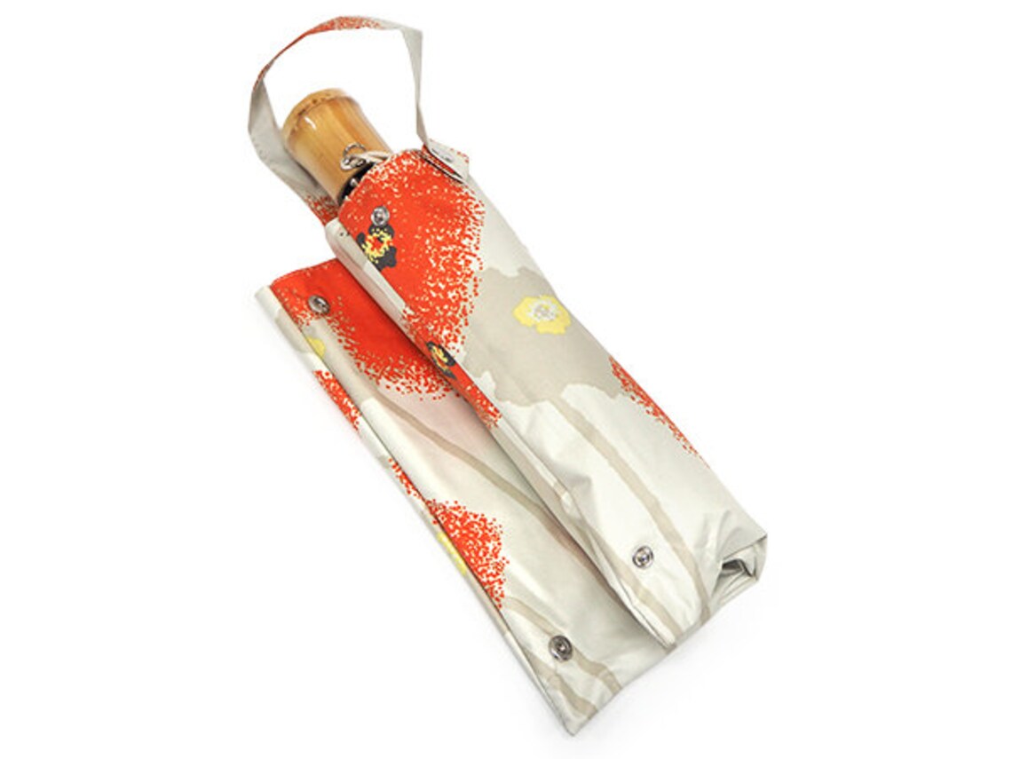 Japanese Folding PARASOL for Both Rain and Shine - Poppy Pattern - Etsy