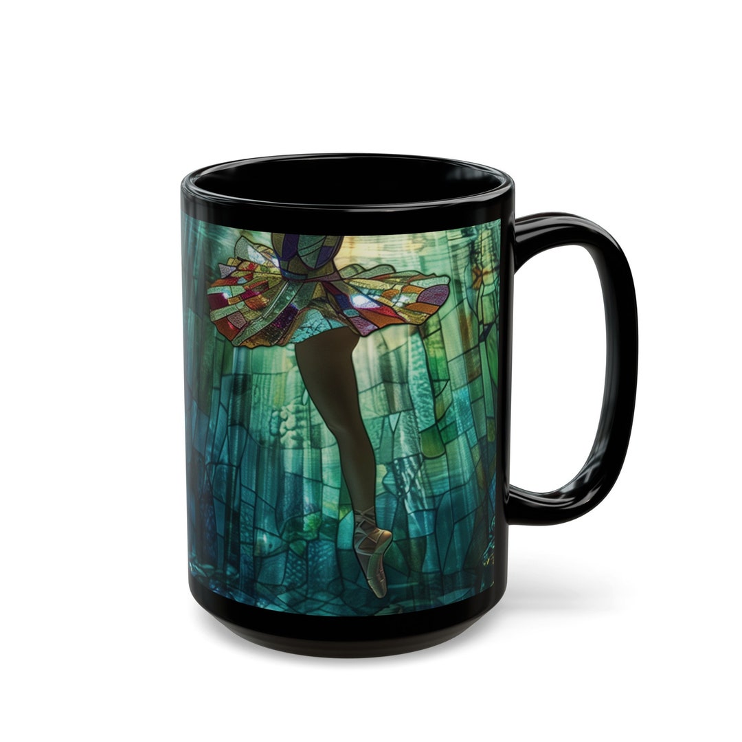 Ballerina Stained Glass Whimsical Water Ballet Mug Unique Gift for ...