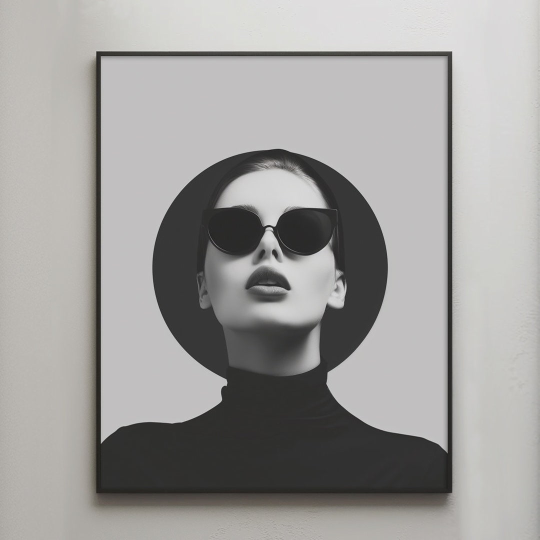 Girl in Vogue | PRINTABLE | Stylish Modern Contemporary Downloadable ...