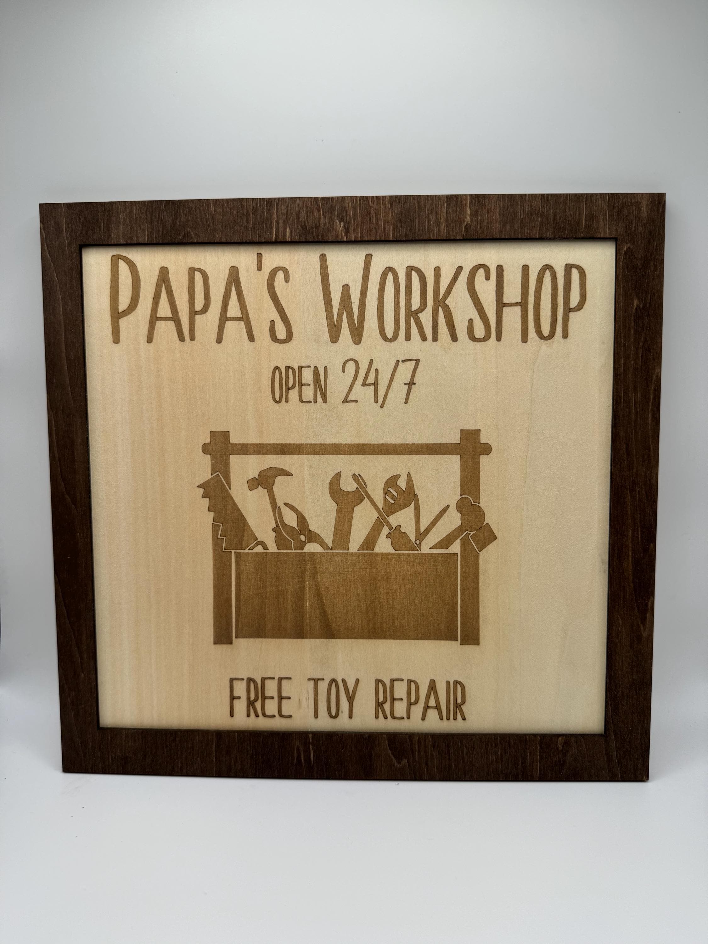 Papa's Workshop Sign- Workshop Decor - Etsy