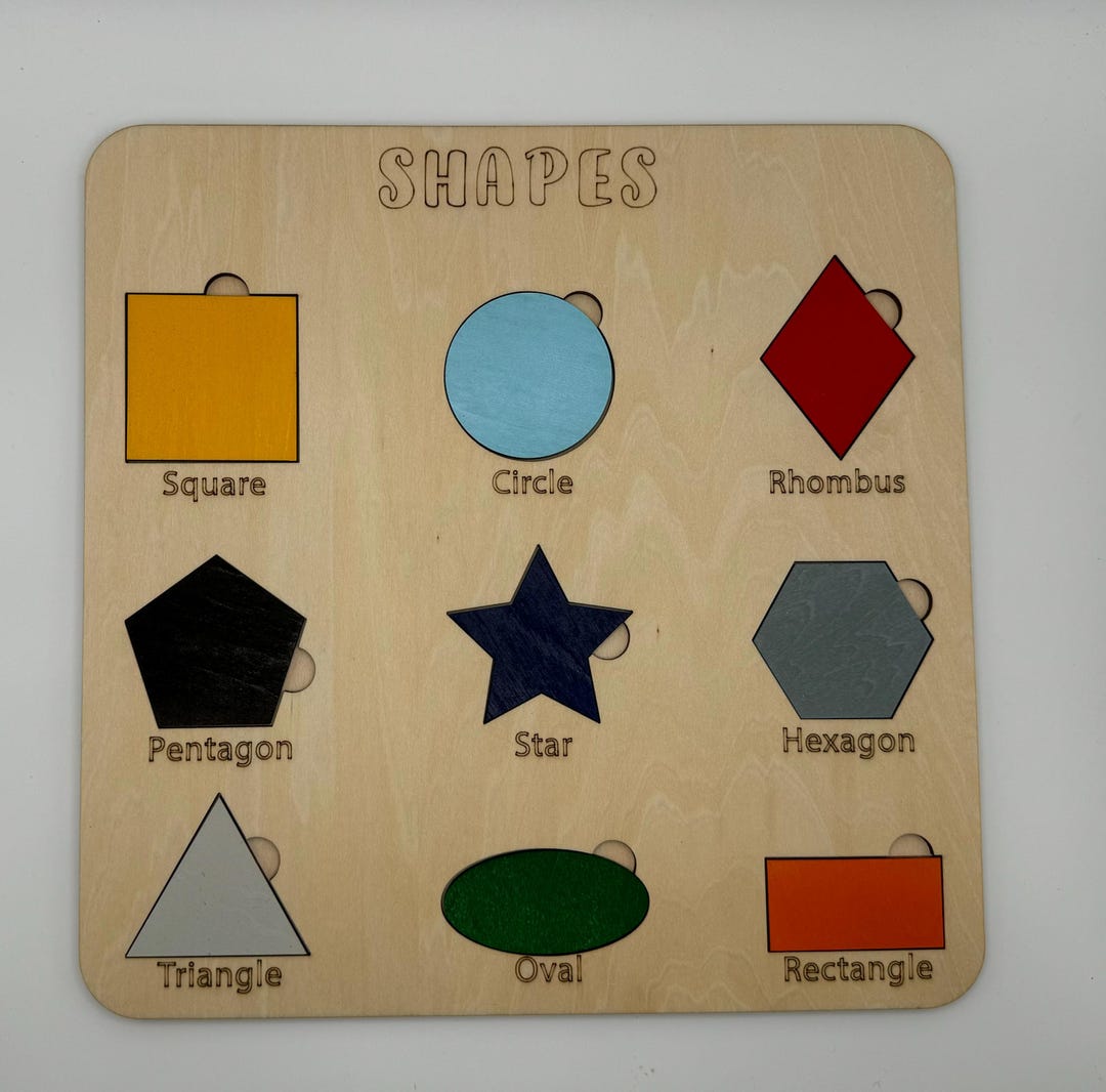 Kids Shapes Puzzle - Etsy