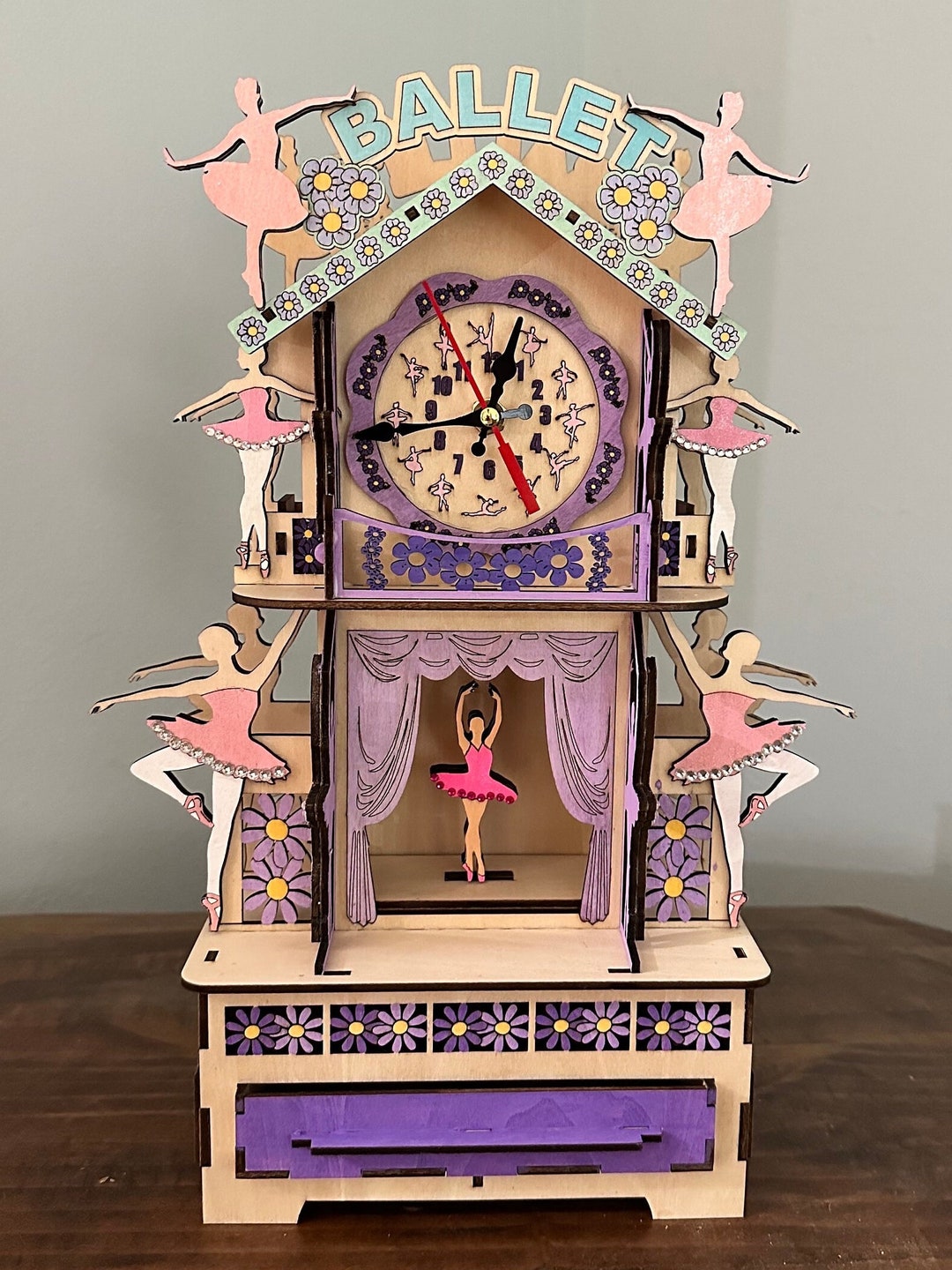 Desktop Ballet Clock Laser Cut SVG File Glowforge 3mm - Etsy