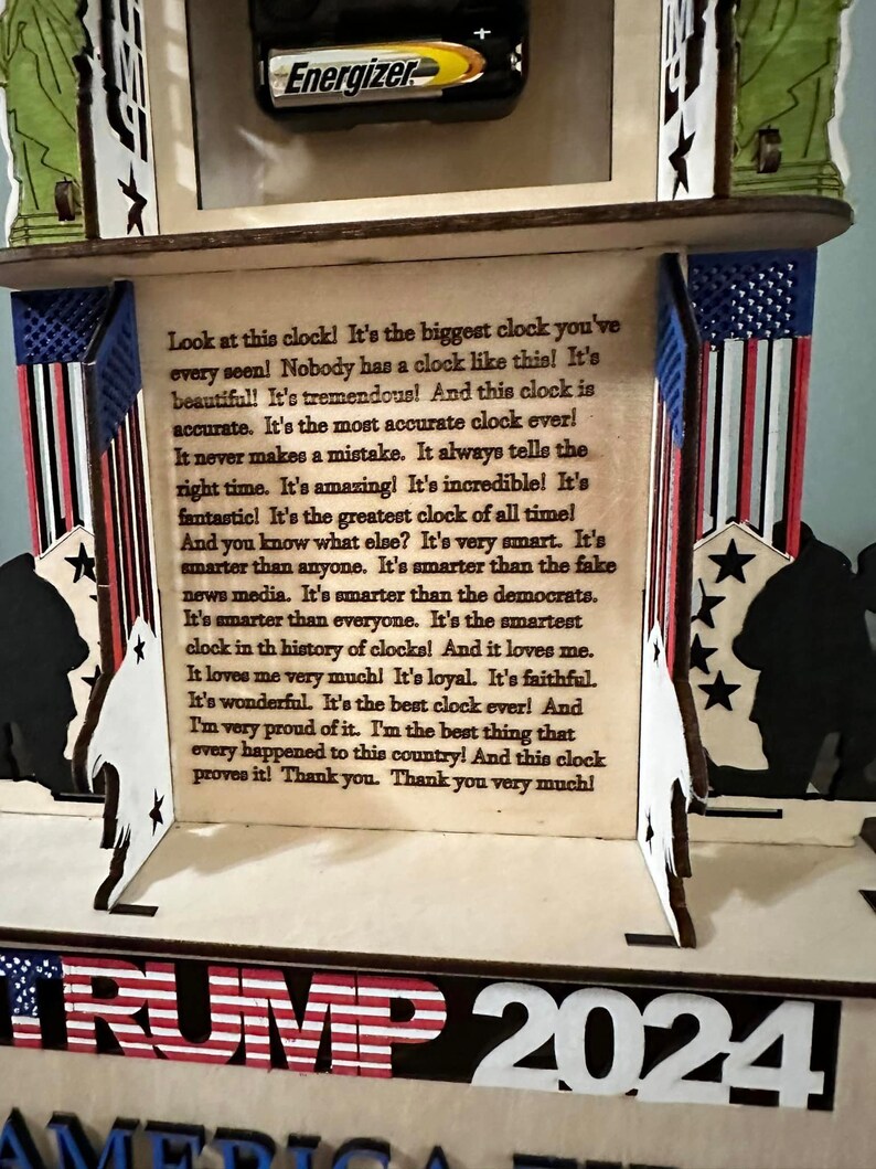 Trump Desktop MAGA Clock Laser SVG File Glowforge Lightburn - Etsy