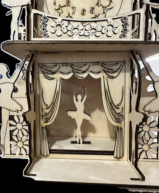 Desktop Ballet Clock Laser Cut SVG File Glowforge 3mm - Etsy