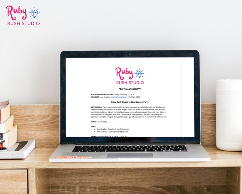 Media Advisory Template - Etsy