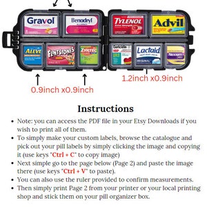 Pill Labels - Etsy