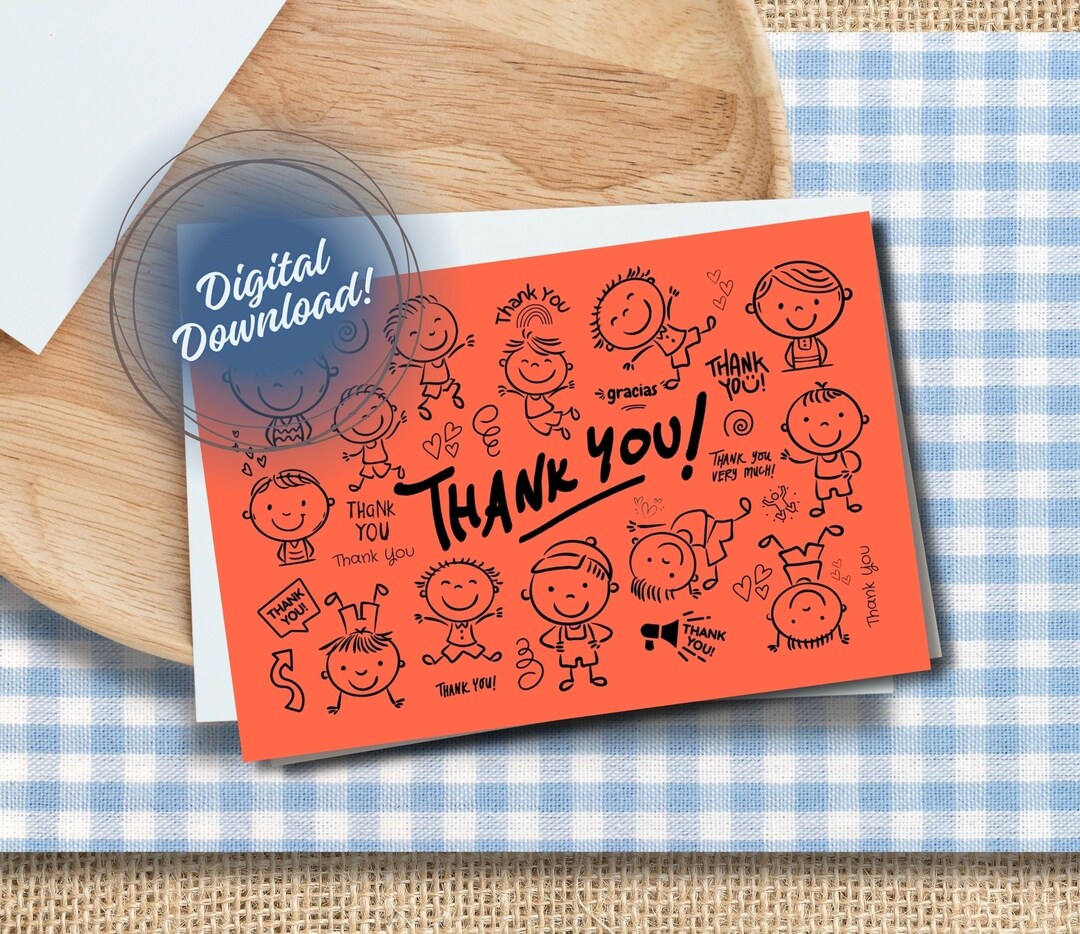 Enthusiastic Handmade Thank You Card, Whole Lot of Thanks Greeting Card ...