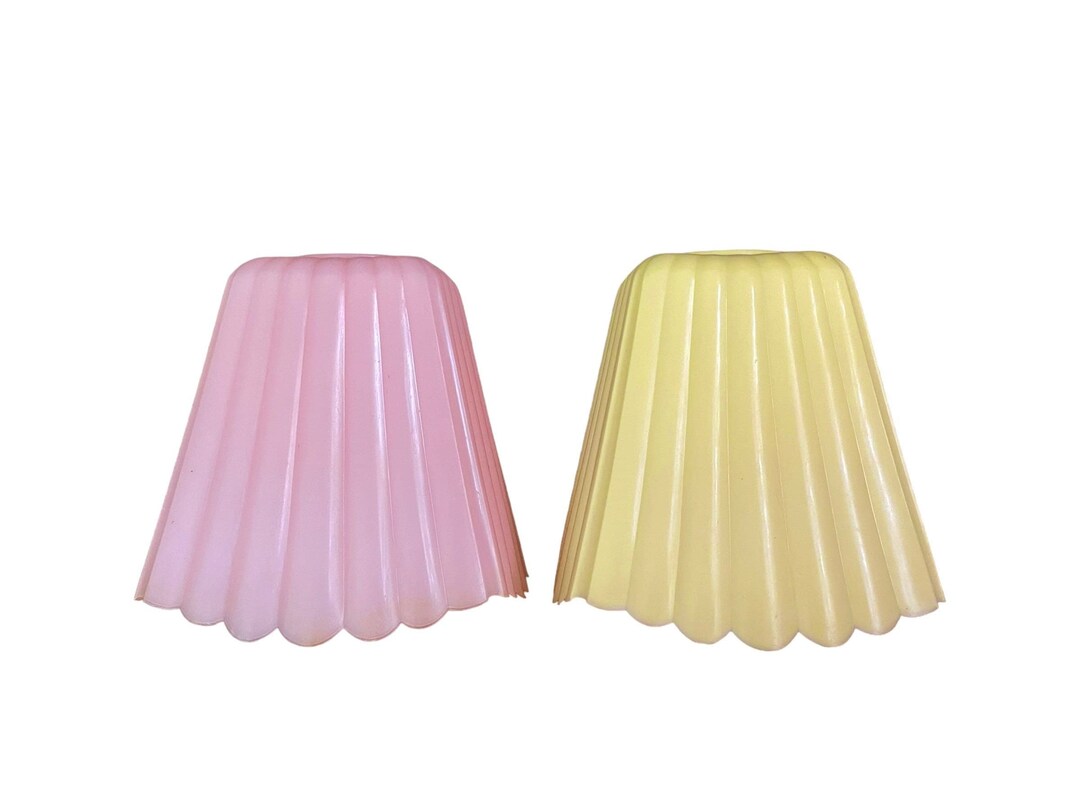 Vintage Pink Plastic Pendant Light Shade - Etsy