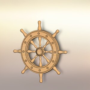 Ship's Rudder 3D Model (STL FILE) -helm - Wheel - for 3D Printing or ...